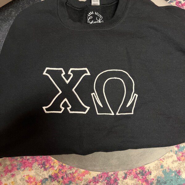 Pink Marble Greek Stitch Letters Sorority Apparel Fraternity Apparel ...