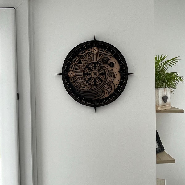 Nautical Compass SVG Compass Laser Cut File SVG Layered Nautical SVG ...