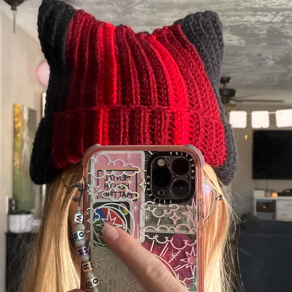 Ned Inspired Twenty One Pilots Hat - Handmade Crochet - Cat Ears - Etsy