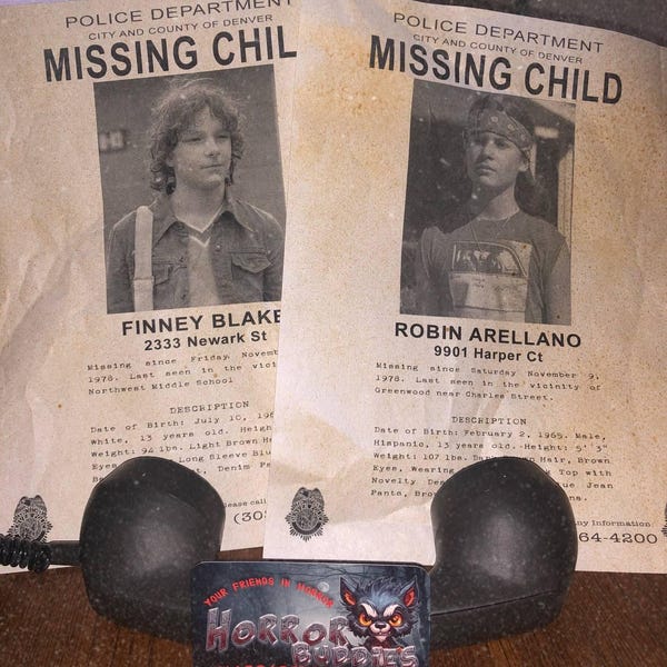 The Black Phone Missing Flyers Individual or Set of 6 Finney Blake ...