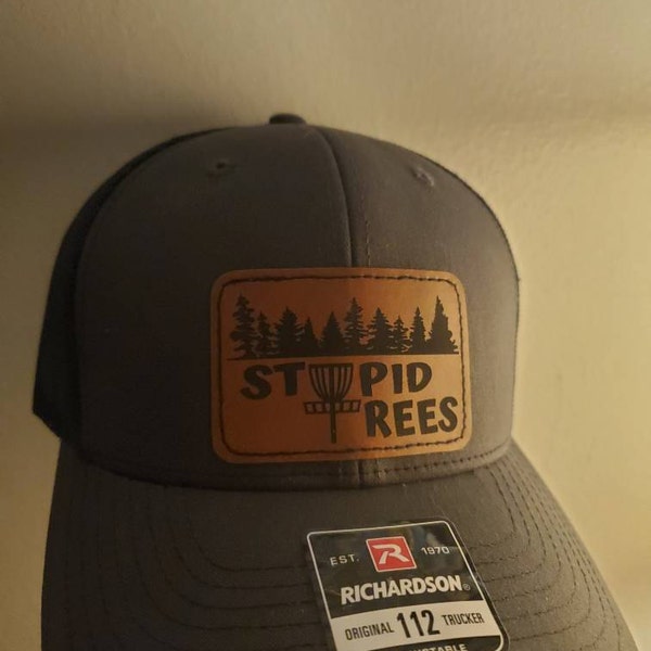 Disc Golf Custom Leather Patch Hat/basket/hat Color Options, Stupid ...