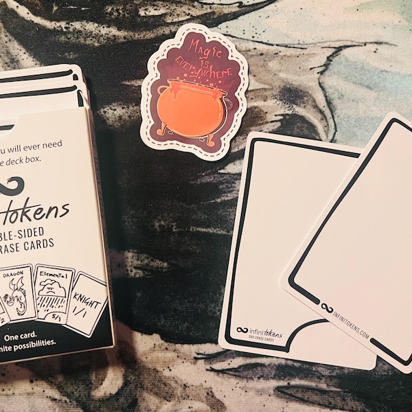 Infinitokens Dry Erase Cards/tokens - 25-pack (double-sided, Erasable ...
