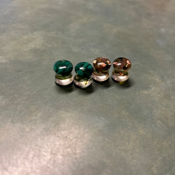 Watermelon Tourmaline Plugs Gauge Earrings October Birthstone Jewelry ...