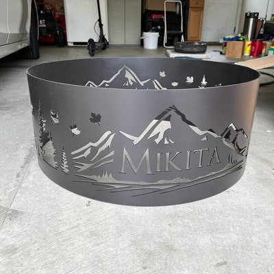 Personalized Fire Pit Rings Fire Pit Custom Fire Pits Outdoor Home ...