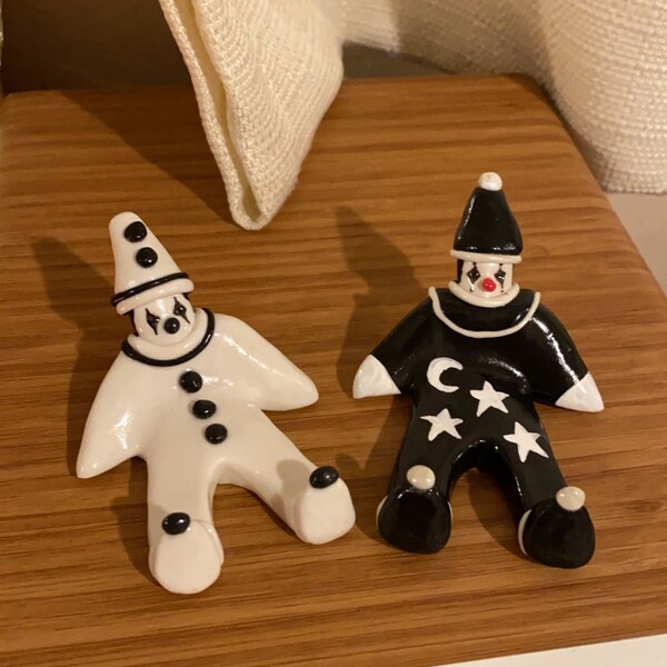 Mini Moon and Stars Clown Figurine - Etsy