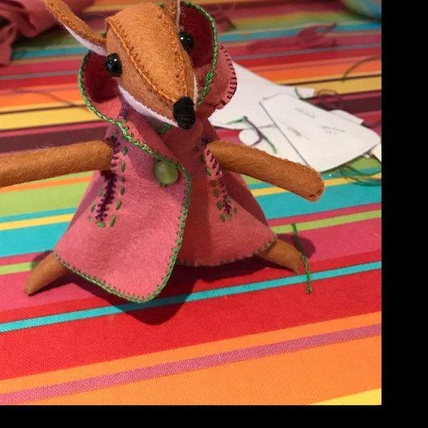 Charlotte Fox's Cloak PDF Pattern, Felt Cloak Pattern, Miniature ...