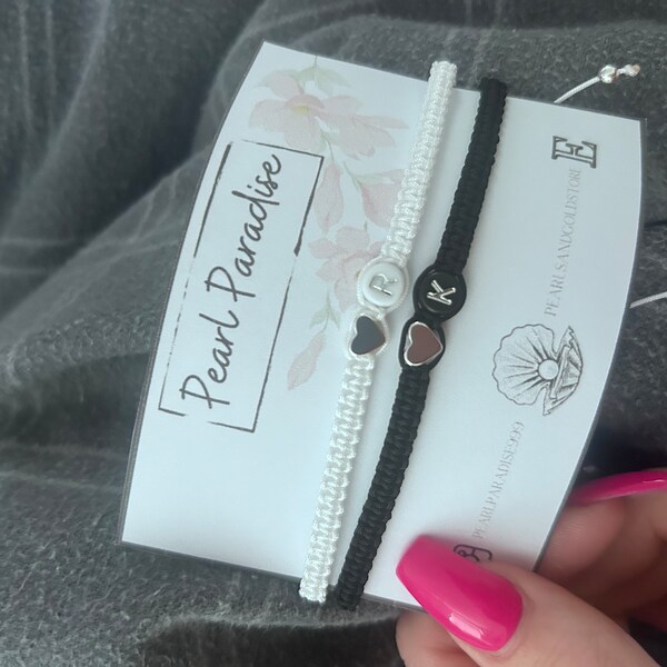 Personalised Couples Matching Bracelet, Custom Matching Bracelets for ...