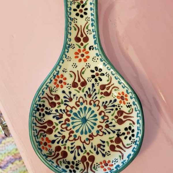 14 Color Ceramic Spoon Rest, Handmade Pottery, Ladle Rest, Kitchen ...