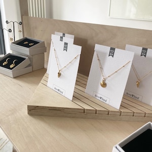 3 Rows Ply Wood Card Display Stand for Earrings Greeting | Etsy UK