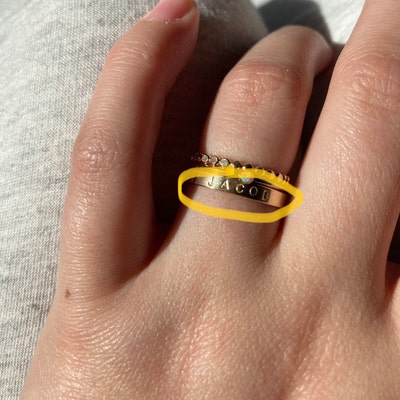 Script Name Ring Sterling Silver Personalized Rings - Etsy