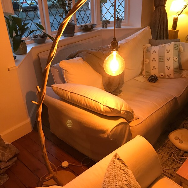 Boho Wooden Clothes Rack, Clothes Hanger, Handmade With Hazel and Solid ...