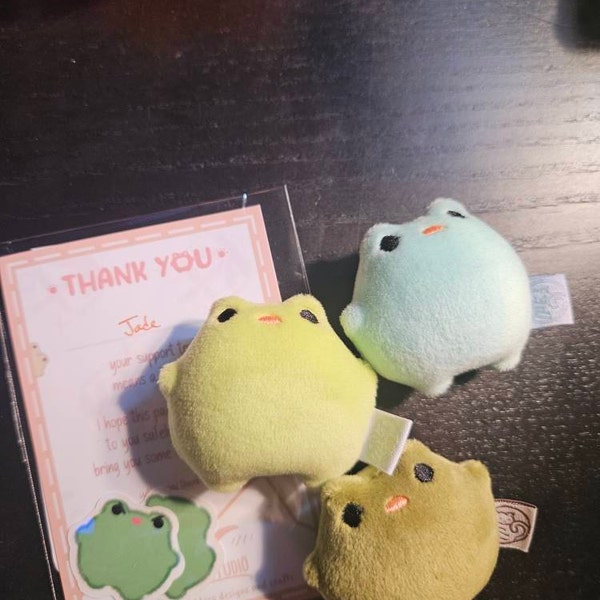 Mini Frog Plush [set of 3] - Original Green Trio [handmade] - Etsy