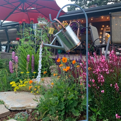 Crystal Pouring Watering Can Large Metal Pitcher Garden Art ...