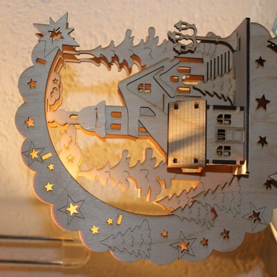 Night Light Laser Cut Files Cnc Router Plans DXF SVG CDR Lamp Vector ...