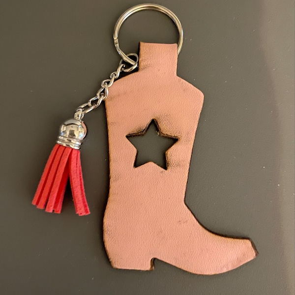 Western Key Fob SVG | Cowboy Keychain Bag Tag Fob Template | Faux ...