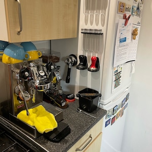 Espresso Bean Cellar Stand With Stainless Steel - Etsy