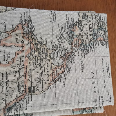 Map Fabric, World Map, per Meter, Upholstery Fabric, Home Decor ...