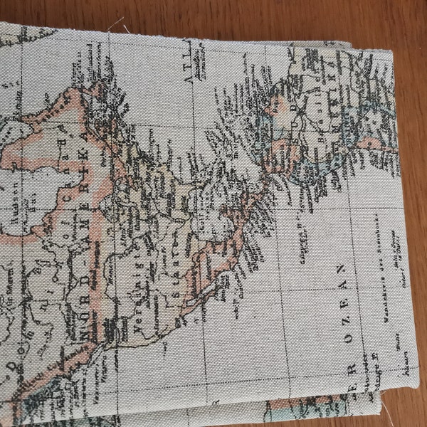 Map Fabric, World Map, per Meter, Upholstery Fabric, Home Decor ...