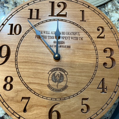 Personalized Wall Clock, Custom Clock, Engraved Wood Clock for Wedding ...