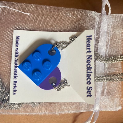 Heart Necklace Set Made With Authentic LEGO® Bricks 100% Stainless ...