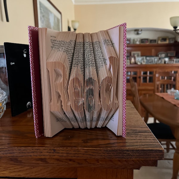 Folded Book Art- Read - Etsy