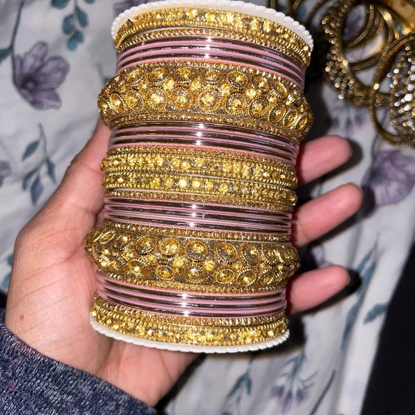 Diyabati Indian Glass Bangles Churiyan Kangan Set Bracelet Pack of 12 ...