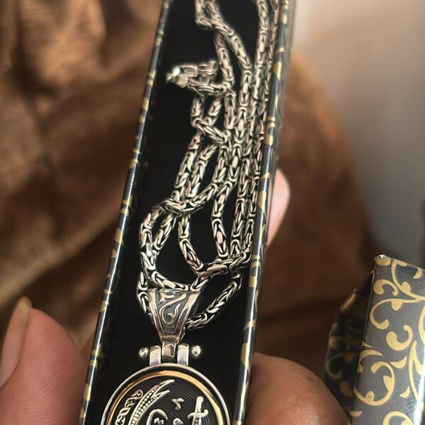 Small Taweez Locket 925K Sterling Silver Necklace Pendant in Book Form ...