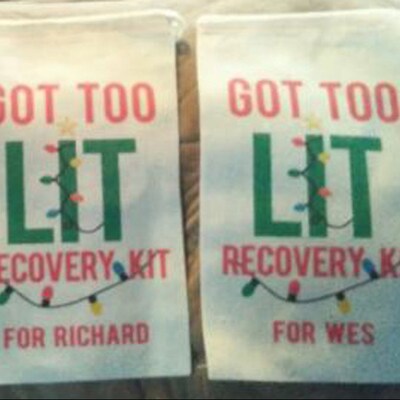 Holiday Party Favors, Got Too Lit Kit, Custom Christmas Party ...