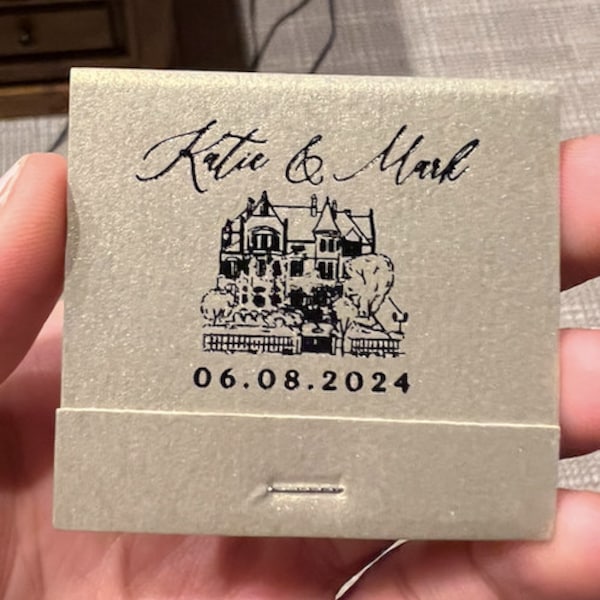 Foiled Wedding Matchbooks #3 - Custom Venue Wedding Matches, Match Book ...