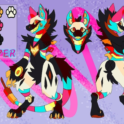 Ampwave Furry Art Base Ref Sheet - Etsy
