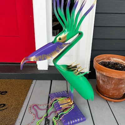 Aubrey the PVC Pelican With Acrylic Eyes and Stand Yard Art - Etsy