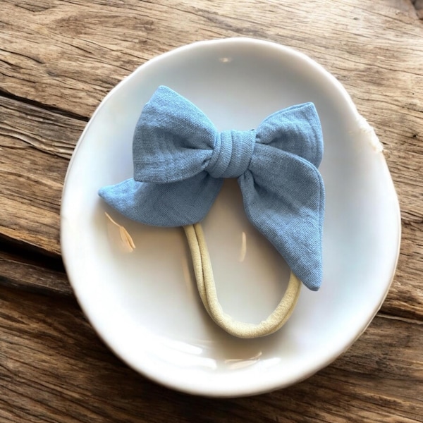 Candy Pink - Set of 3 - Bow Strips - 3-4" Bows - Double Gauze - DIY ...