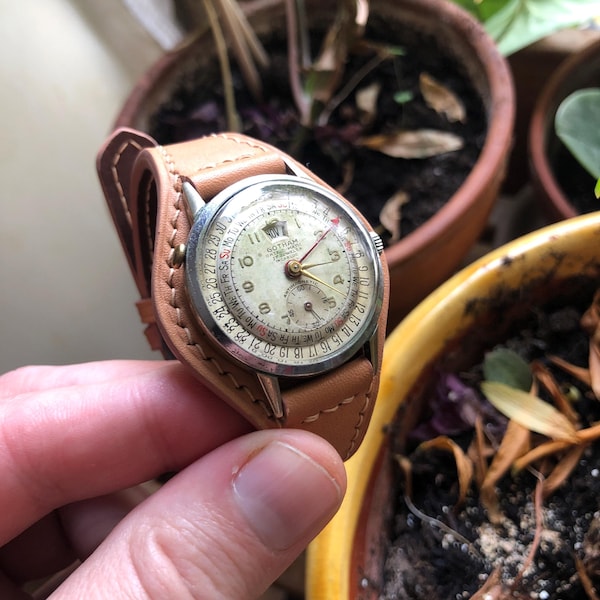 Custom Leather Watch Band, Leather Watch Strap, Genuine Leather Strap ...