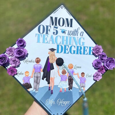 Custom Mommy Did It Graduation Cap Topper, Personalized Mom and Child ...