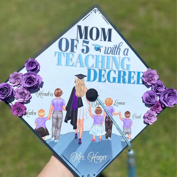 Custom Mommy Did It Graduation Cap Topper, Personalized Mom and Child ...