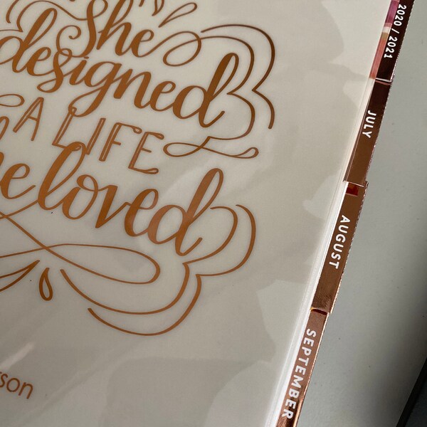 Large Tabs, Large Month Tabs, Large Planner Tab Covers, Foiled Tabs ...