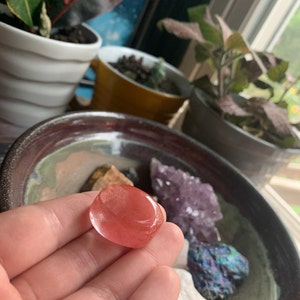 Strawberry Obsidian TUMBLED Strawberry Obsidian Glass Stone Heart ...