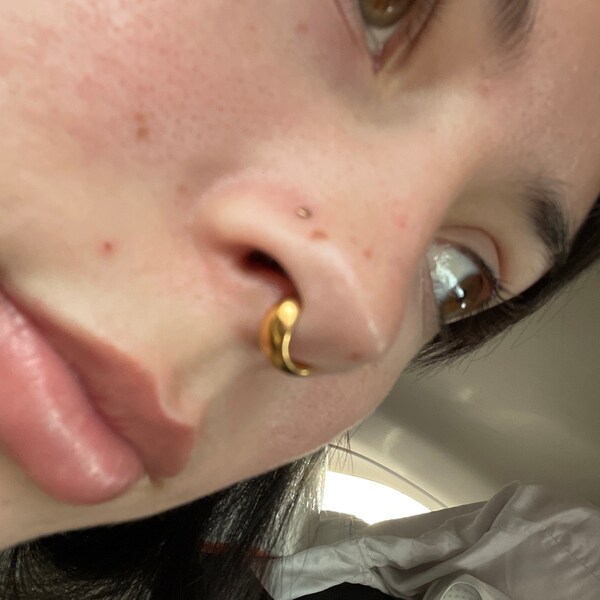 Snug Septum 18G Customizable Clicker, Thick Septum Nose Ring, Sterling ...