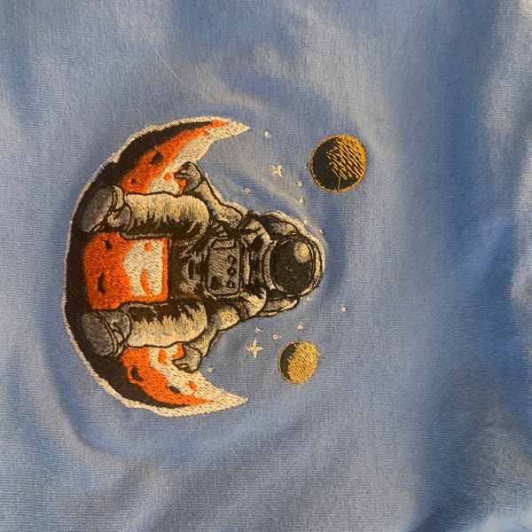 NASA Astronaut Machine Embroidery Design - Space NASA Moon Embroidery ...