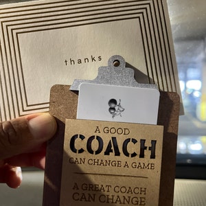 Coach Clipboard Card Holder, Coach Gift Card, Coach Appreciation Gift ...