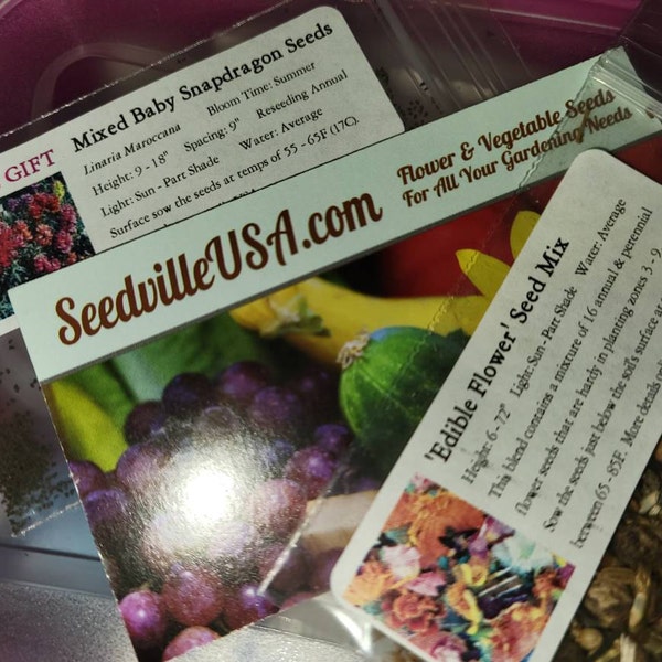 EDIBLE FLOWER MIX Seeds - 16 Types: Marigold Daisy Viola Safflower ...