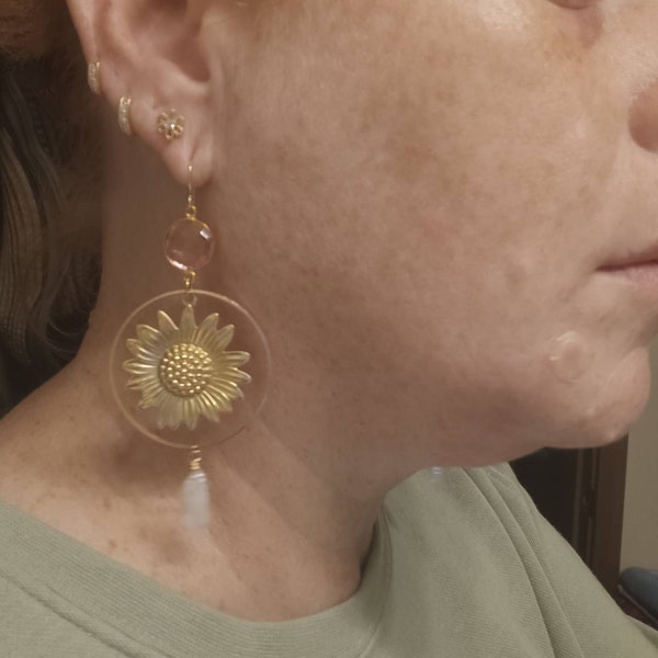 Psyche's Charm | Morganite Butterfly Moon Drop Fringe Nature Goddess Hippie Celestial Boho ...