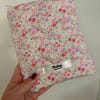 Quilted Laptop iPad Tablet Sleeve in Pink Rose With Pink Gingham Lining ...
