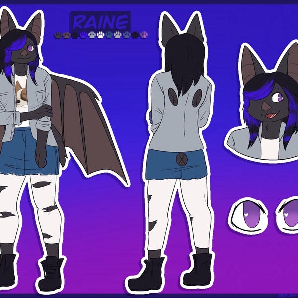 Custom Fursona Reference Sheet Custom Fursuit Character Ref Sheet ...