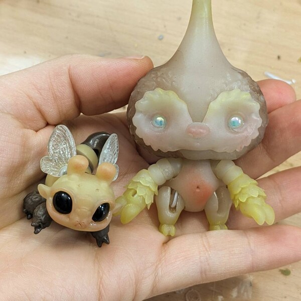 Sloth Sprouting Sprite: A Sloth-like Plant Spirit Micro Ball Joint Doll ...