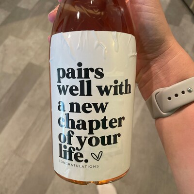 New Chapter, Fresh Start, Wine Label, Gift for Her, Gift for Him ...