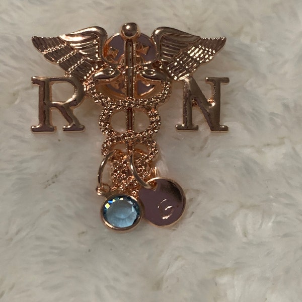 Rose Gold RN Pin - Rose Gold Nurse Pin - Nursing Pin - Pin for Nurse ...