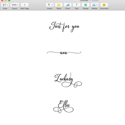 Signature Font Font Swirly Cricut Font Font Wedding - Etsy Canada