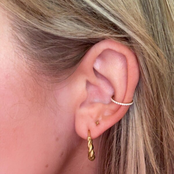 16G / 18G Conch Clicker Hoop, 16g/18g Conch Ring, Slim Hoop Earring ...