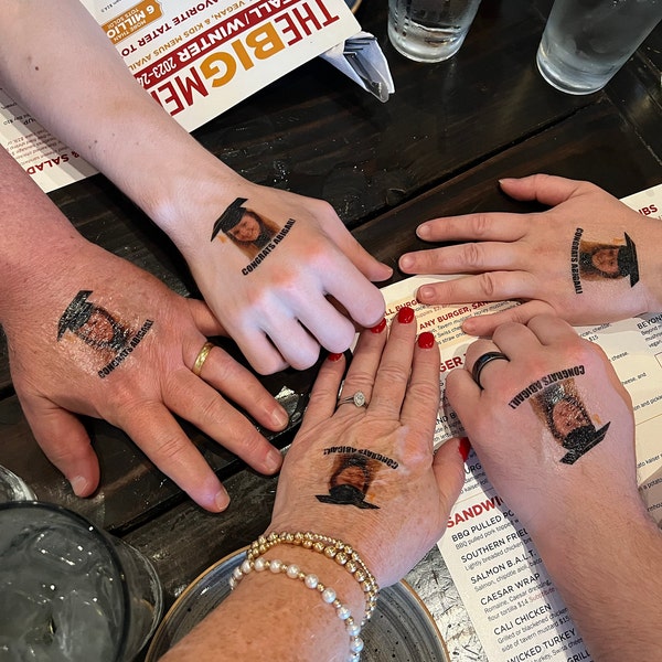 Custom Graduation Tattoos | Graduation Party Favors, Graduation Party ...